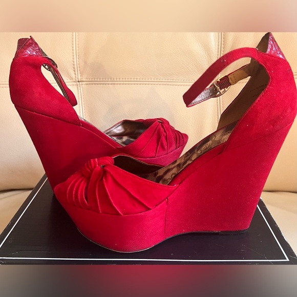 Sam Edelman | Shoes | Sam Edelman Red Platform | Poshmark